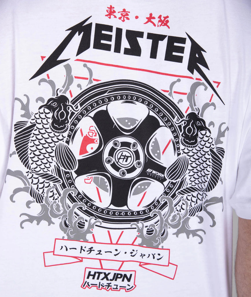 Oversized Meister Tattoo Tee - White – Drift Racing Industries