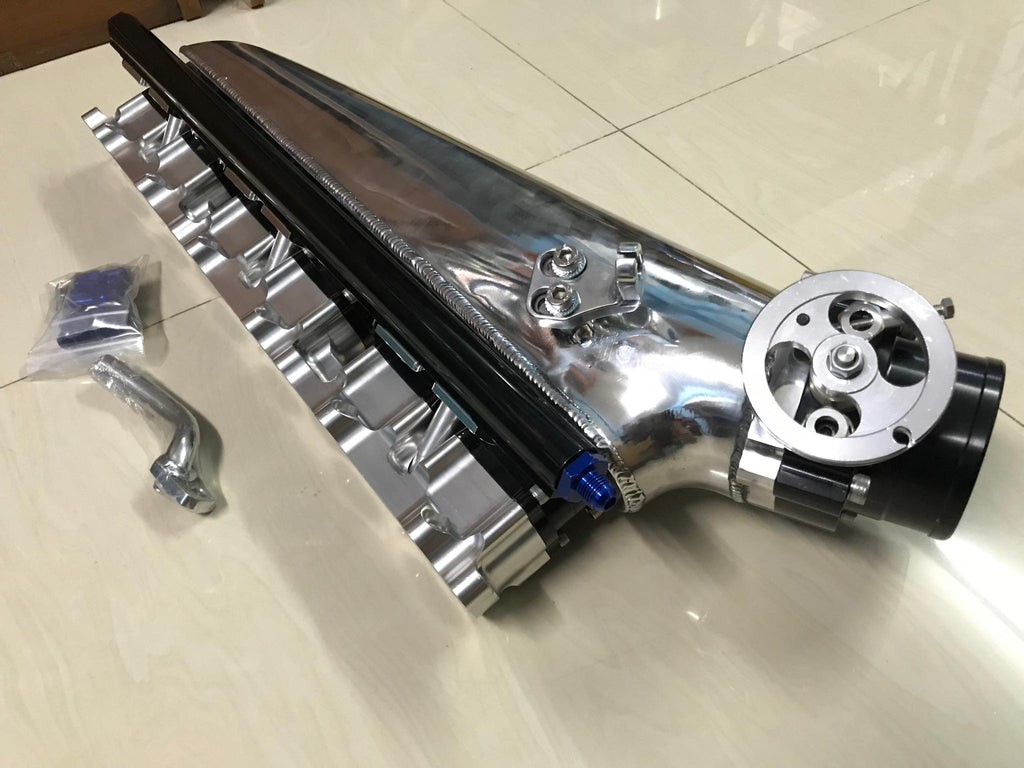 SPEEDTEK=Toyota 2JZ GE Supra Aristo CNC Billet Intake Manifold Plenum ...