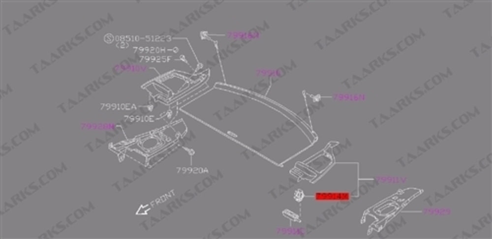 OEM GENUINE PARTS=Parcel Shelf Clip "180sx- N15" – Drift Racing Industries