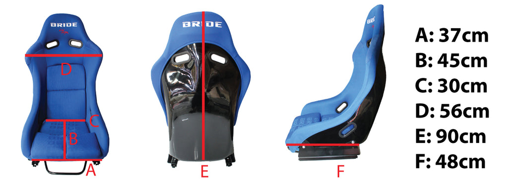 Bride Vios 3 Style Fixed Back Bucket Racing Seat - Blue – Drift Racing ...