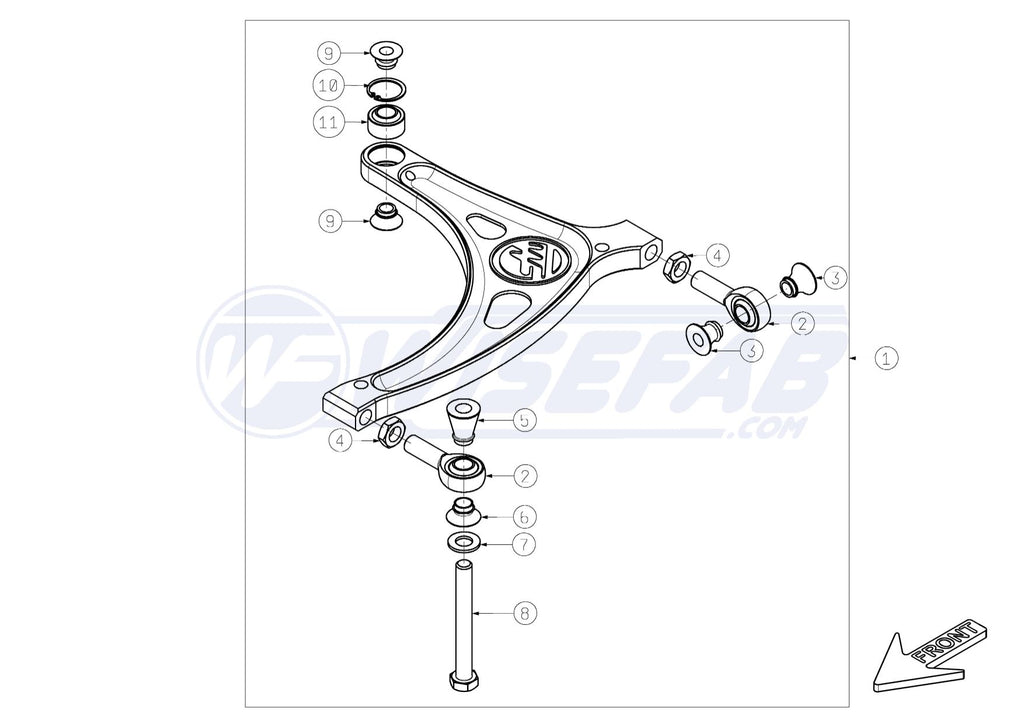 WISEFAB=Toyota GT86 Front Suspension Drop Knuckle Kit – Drift Racing ...