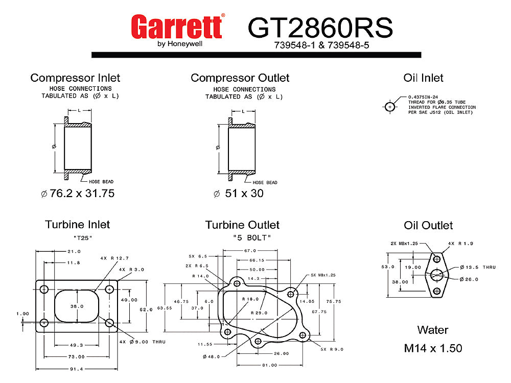 Garrett GT2860RS Turbocharger ( Disco Potato ) – Drift Racing Industries