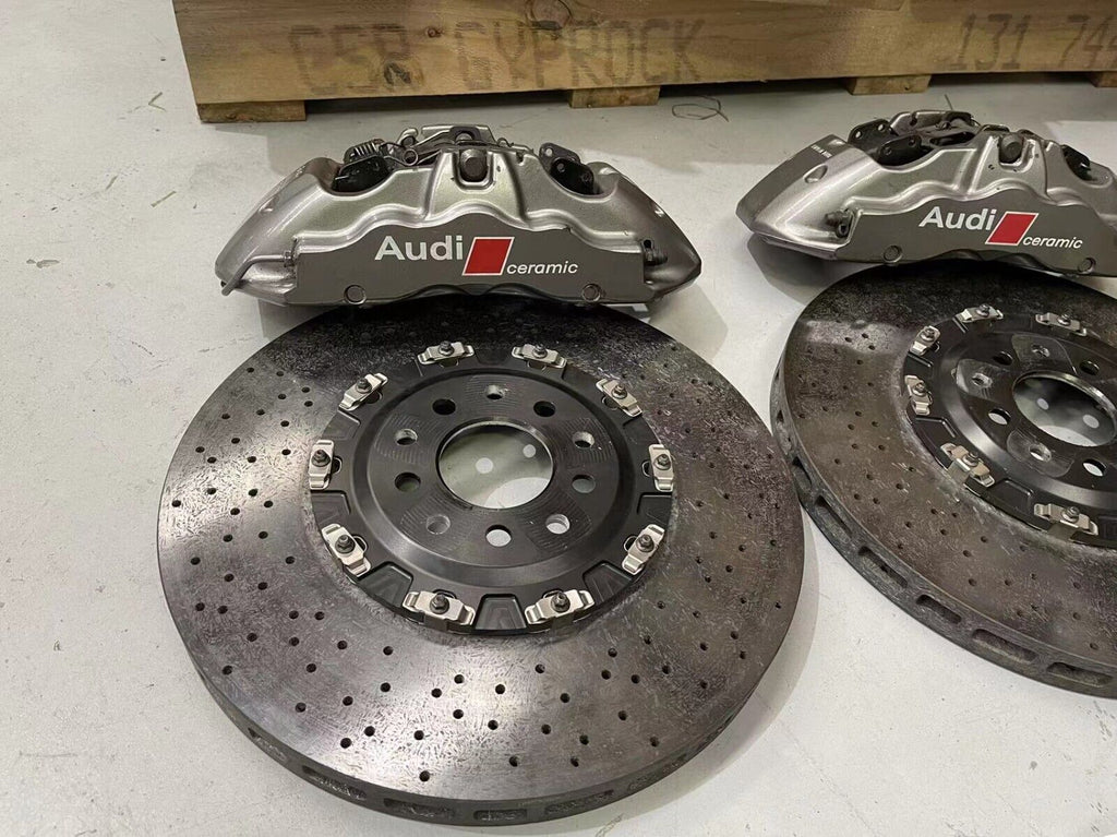 Genuine Audi Carbon Ceramic 6 pots brake calipers-caliper discs and do ...